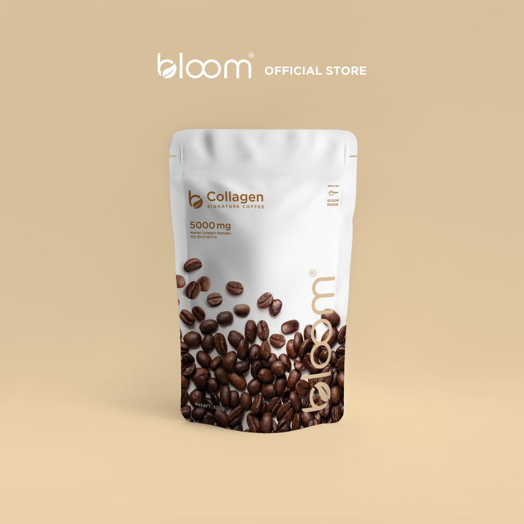 Bloom Collagen Signature Coffee with 5000mg Marine Collagen Peptides ...