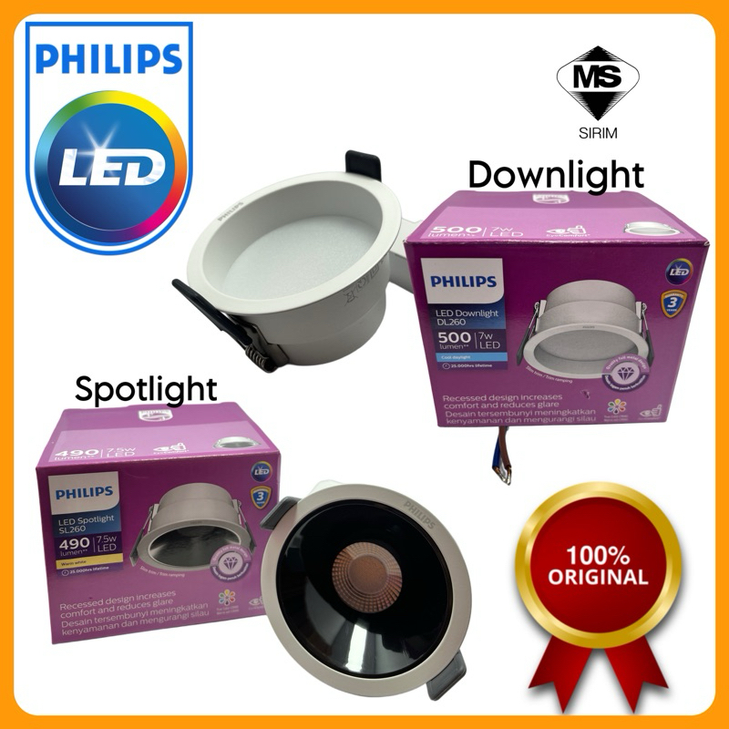 PHILIPS BECKEN EYEBALL DOWNLIGHT RECESSED DL260/7W/11W-SL260/7W/7.5W ...