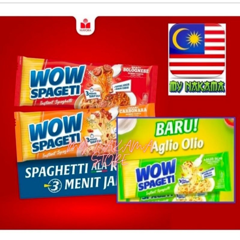 Wow Spagheti Segera HALAL Carbonara Bolognese Aglio Olio [Instant ...