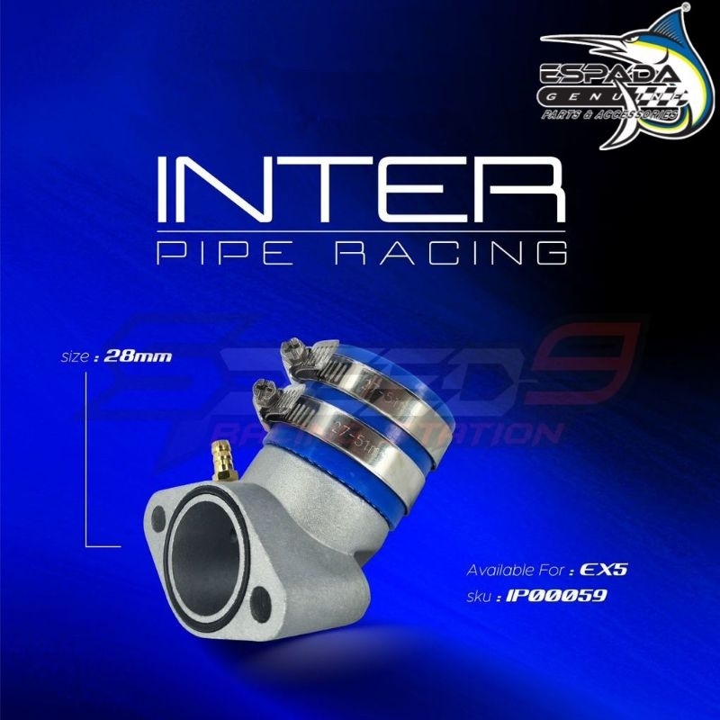 ESPADA INTAKE PIPE RACING 28MM EX5 (FOR CARBURETOR NSR / PWK POWER JET ...