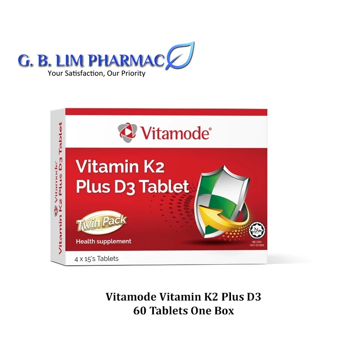 Vitamode Vitamin K2 Plus D3 Tablet 60 Tablets One Box (EXP : 24-07-2026 ...