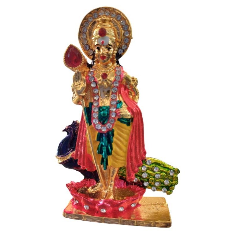 Lord Murugan With Peacock Statue with stone works ideal for car ...