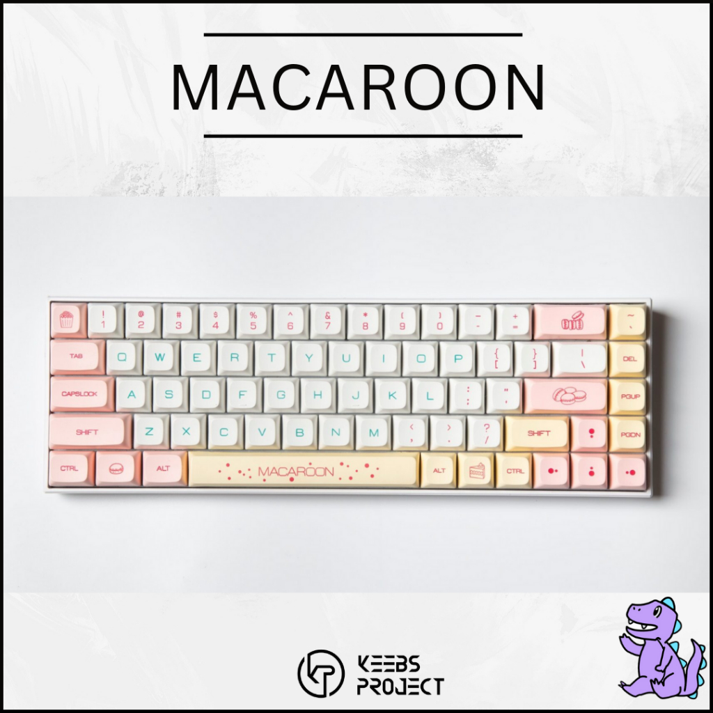 Macaroon keycaps PBT XDA profile 146 Keys for Mechanical Keyboard Pink ...
