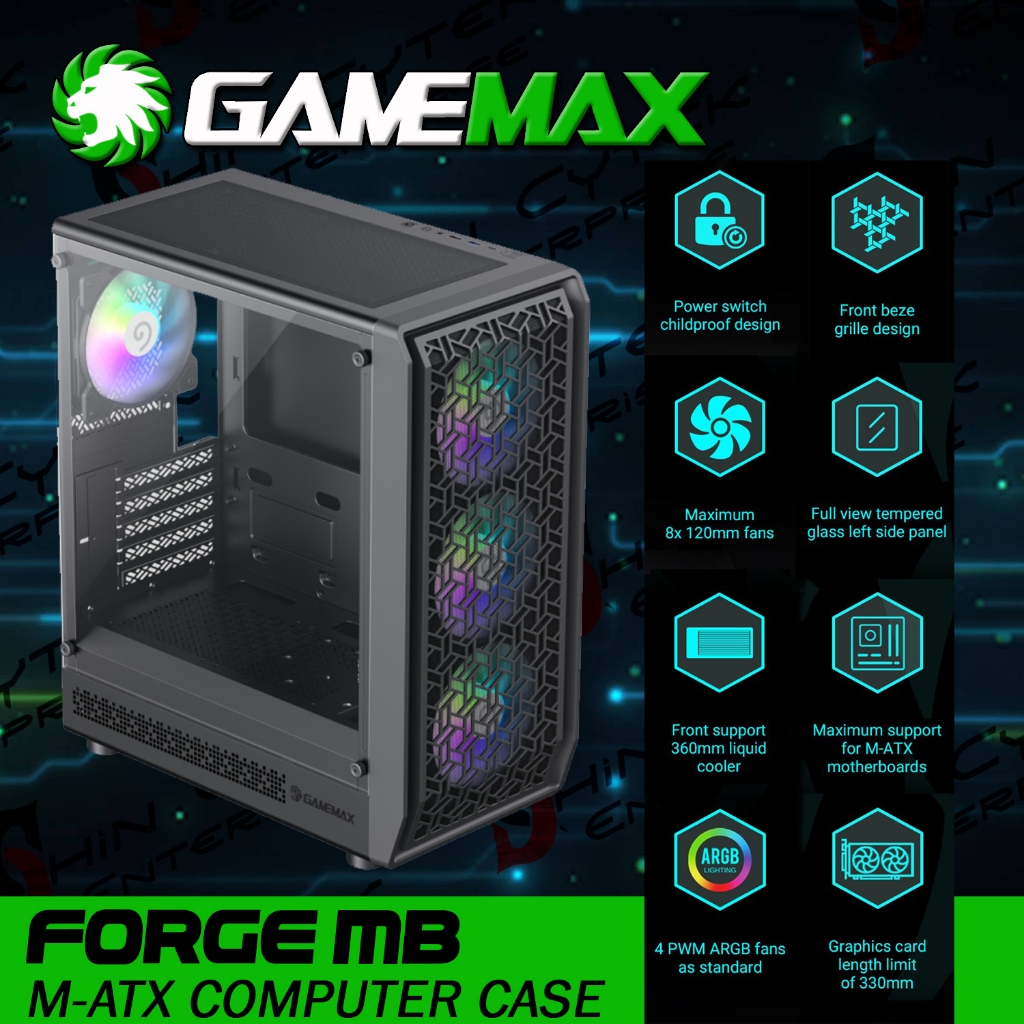 GAMEMAX Forge MB Premium Micro ATX PC Case | Shopee Singapore