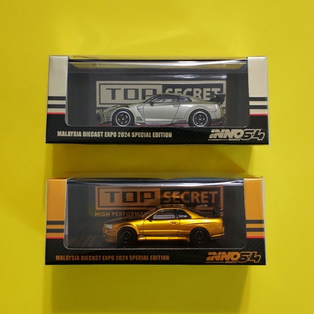 MDX 2024 1NNO64 TOP SECRET Nissan Skyline GT R34 GOLD AND R35 SILVER ...