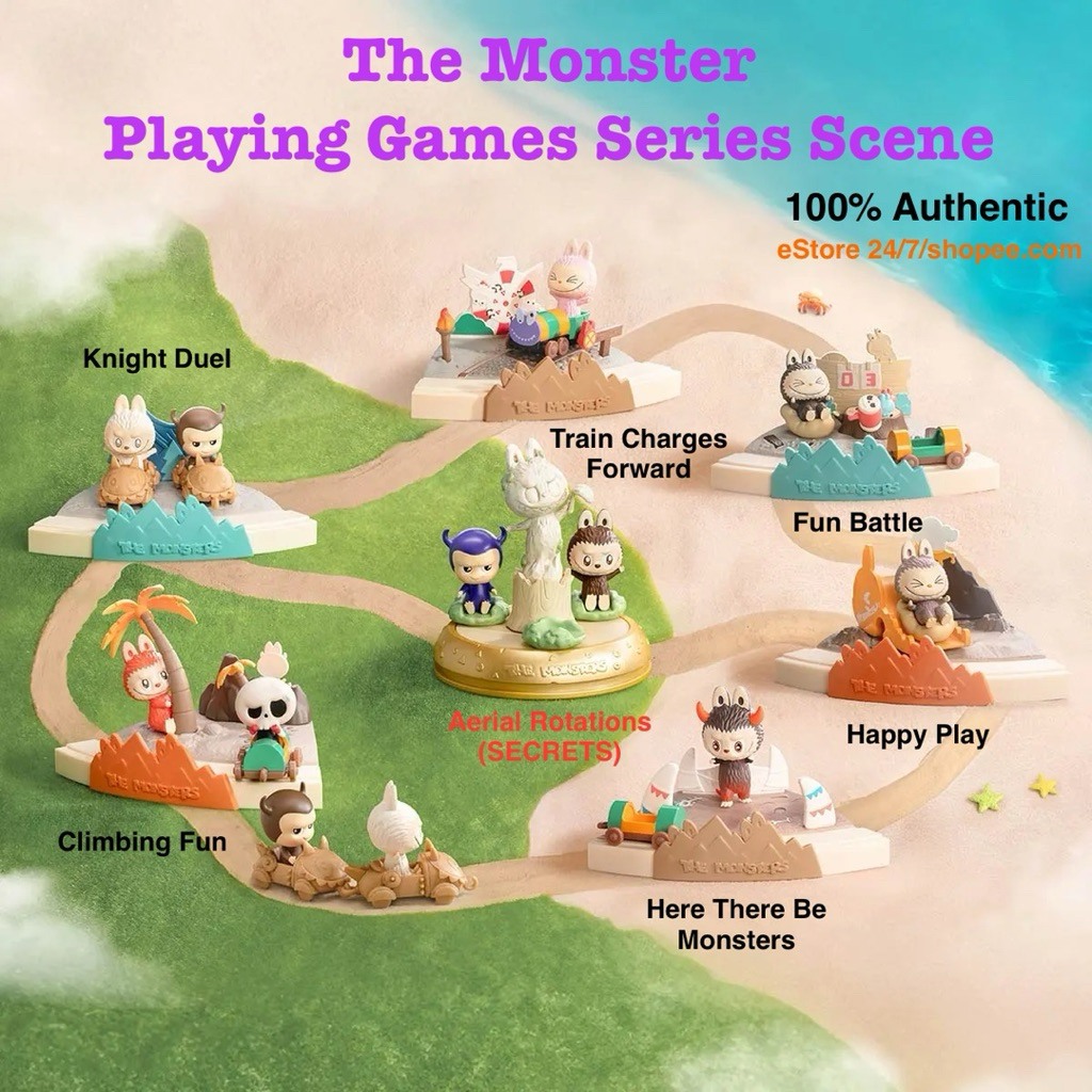 Pop Mart The Monster Labubu Playing Games Series Scene | Shopee Singapore