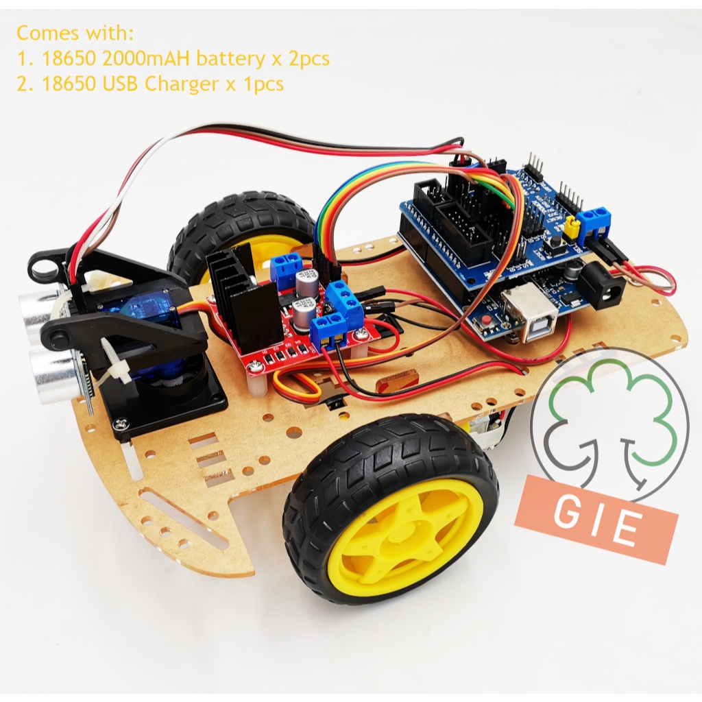 2WD Smart Robot Car Set DIY, Arduino Obstacle Avoiding Robot, Line ...