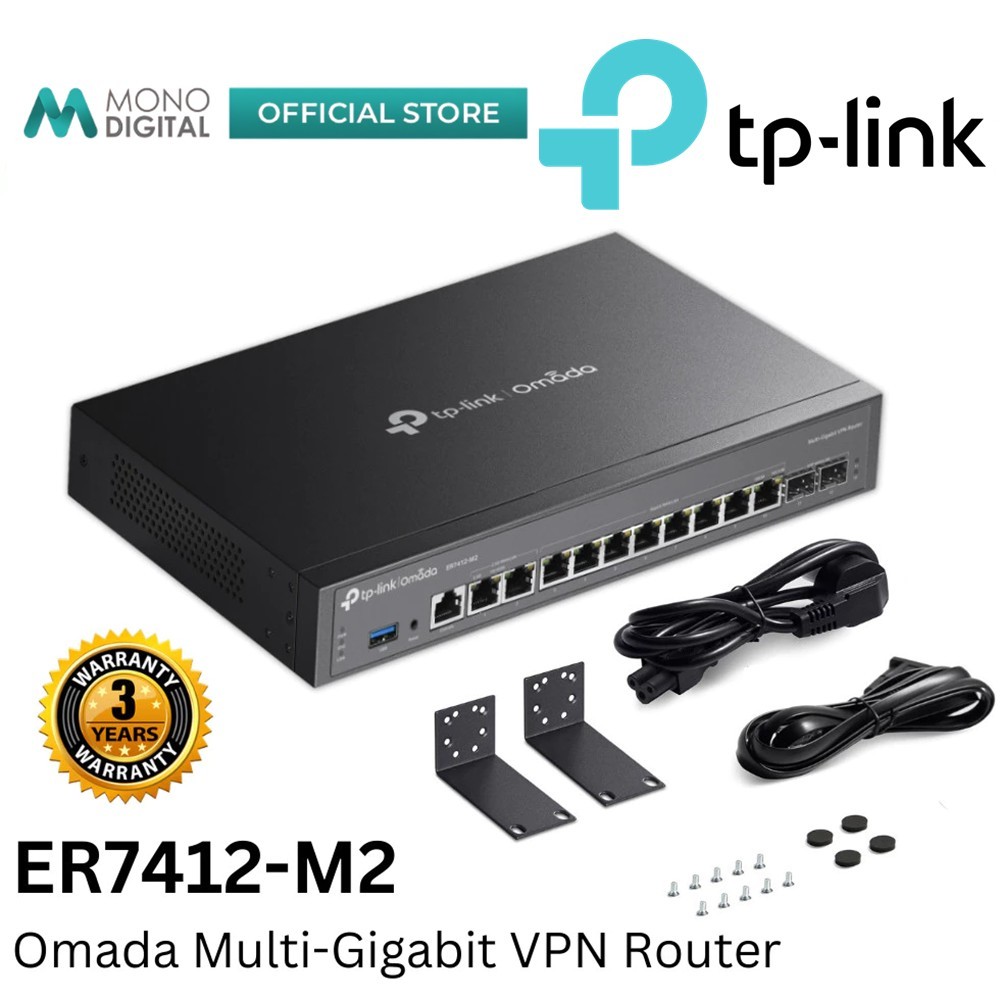 TP-LINK ER7412-M2 OMADA MULTI-GIGABIT VPN ROUTER WITH QUAD-CORE @2.0GHZ ...