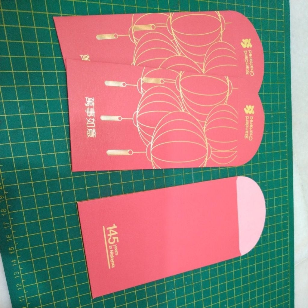 Standard chartered ang pow red packet 3pcs | Shopee Singapore