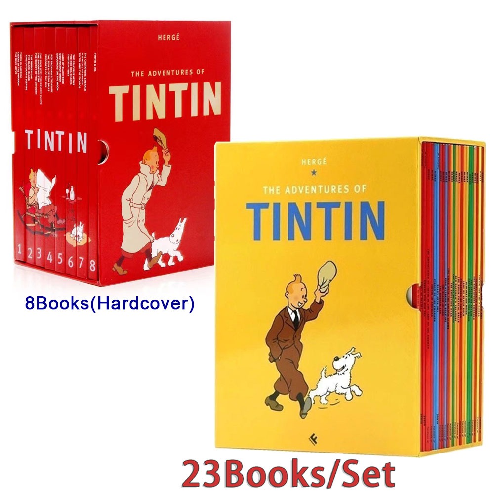 (23 Large Size Books)The Adventures of TINTIN English Comics and Tintin ...