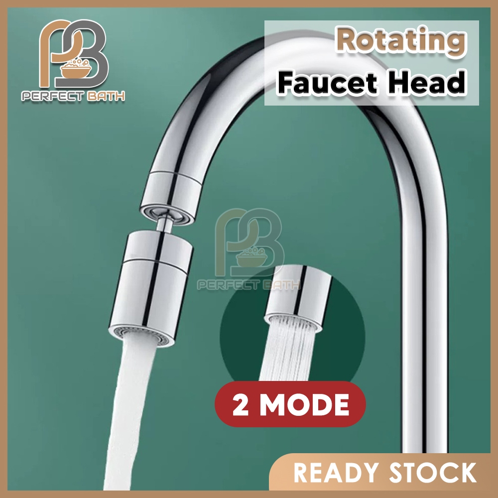 [1PC] Perfect Bath Rotating Faucet Head Extender Kepala Paip Basin Tap ...