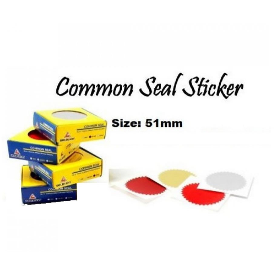 Common Seal Sticker / Certificate Sticker 42/51mm | Shopee Singapore