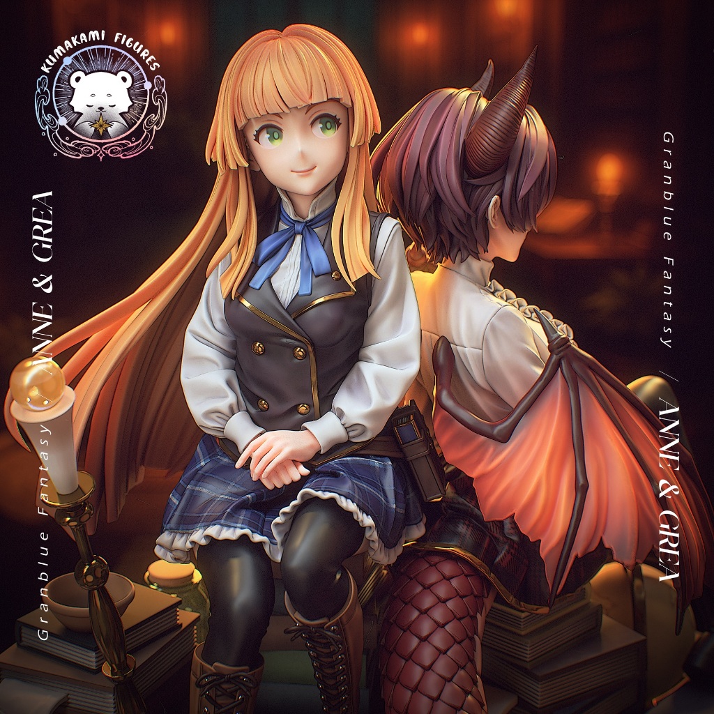 Anne and Grea Diorama - Granblue Fantasy / Shadowverse 1/8 scale 3d ...