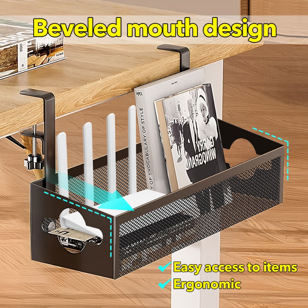 Under Desk Cable Management Tray Cable Organizer Rack Wire Organizers ...