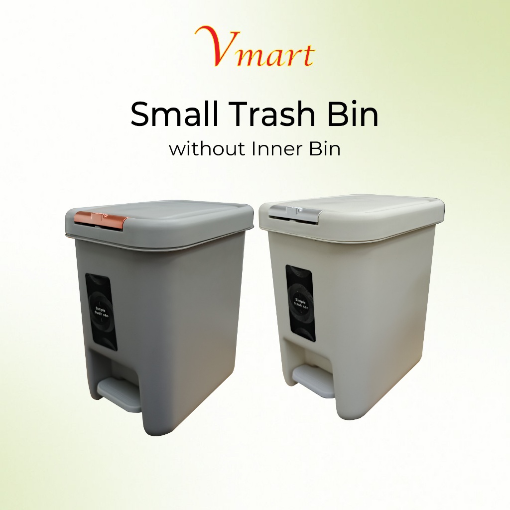 [8L/10L /15L] Rectangular Pedal Trash Bin / Small Step Bin with Soft ...
