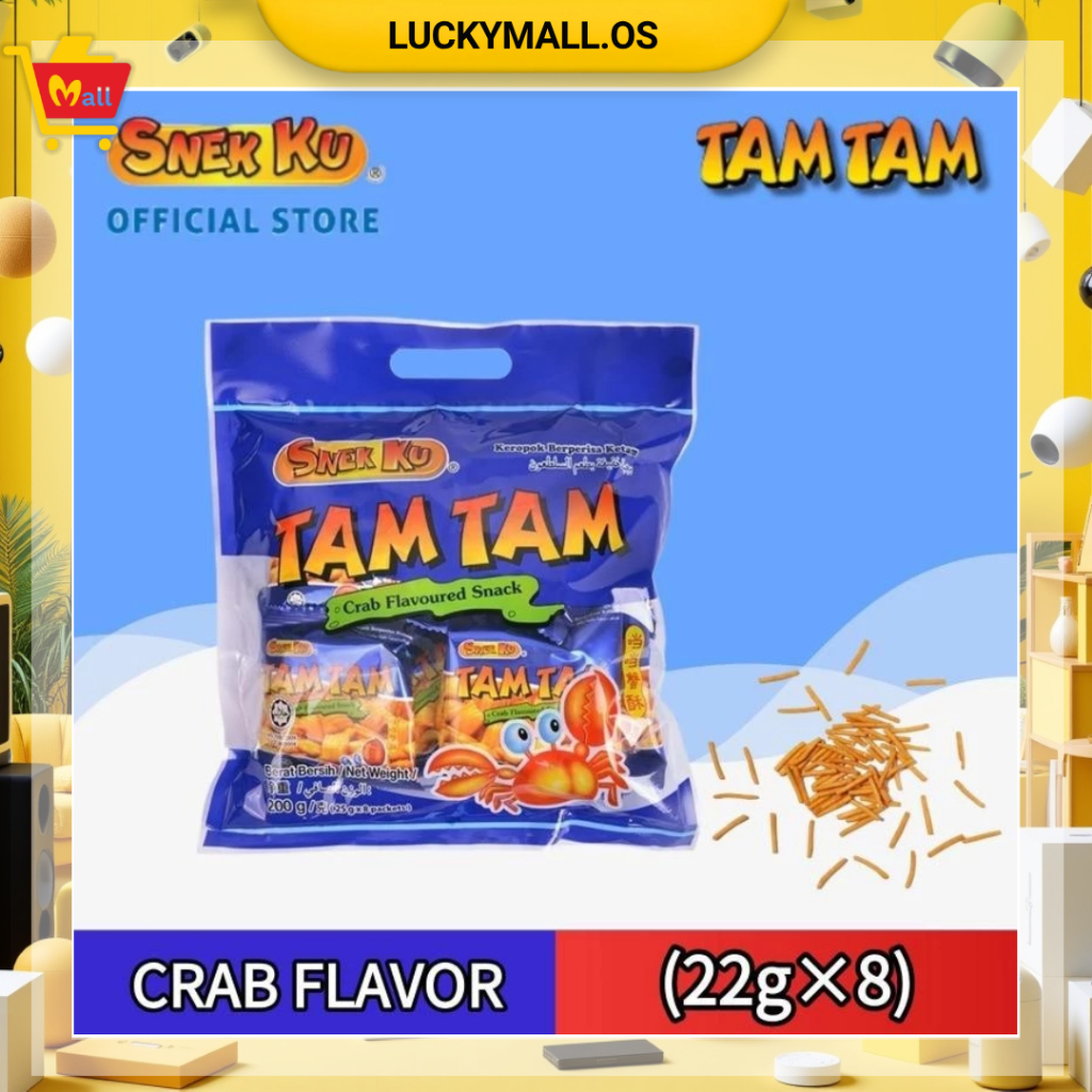 Snek Ku Tam Tam Flavoured Snacks (22g x 8 pkts) | Shopee Singapore