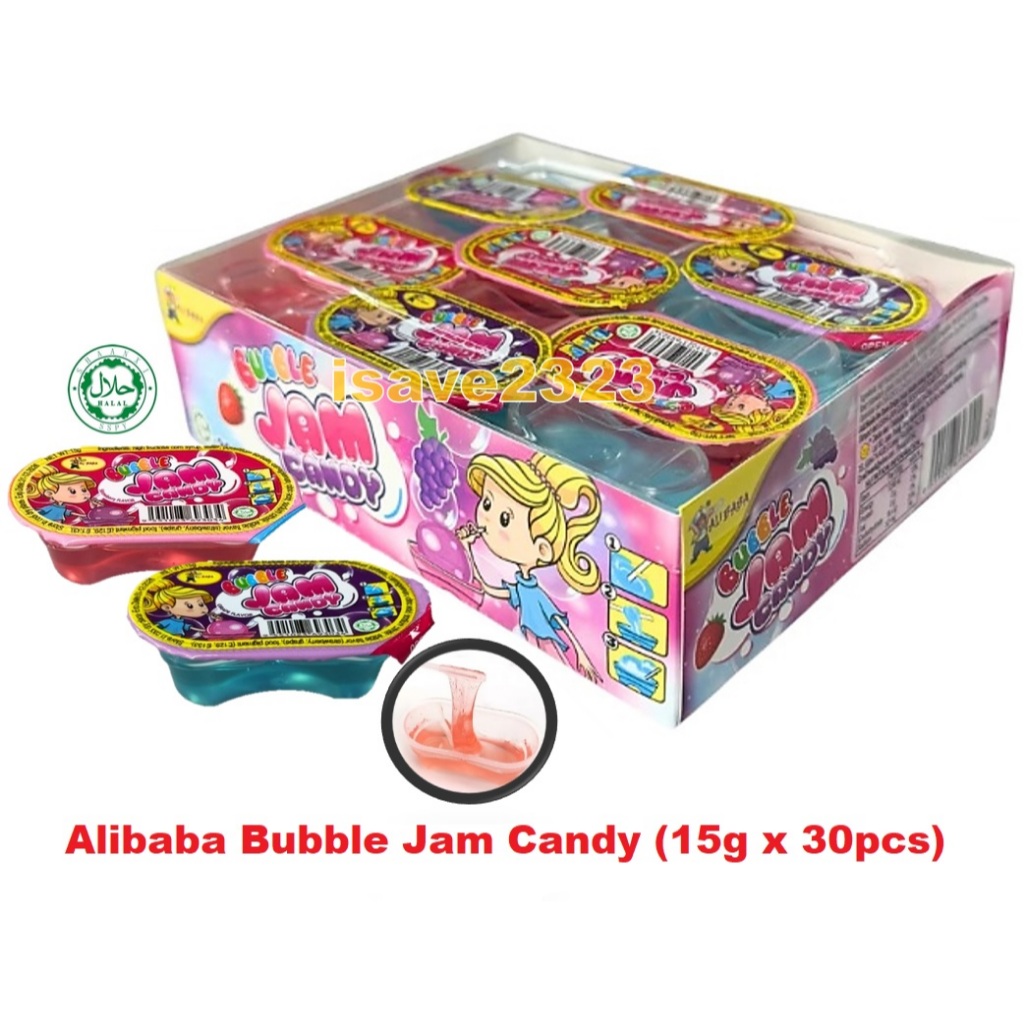 [HALAL] Alibaba Bubble Jam Candy Gula-Gula Bubble Jam (15g x 30pcs ...