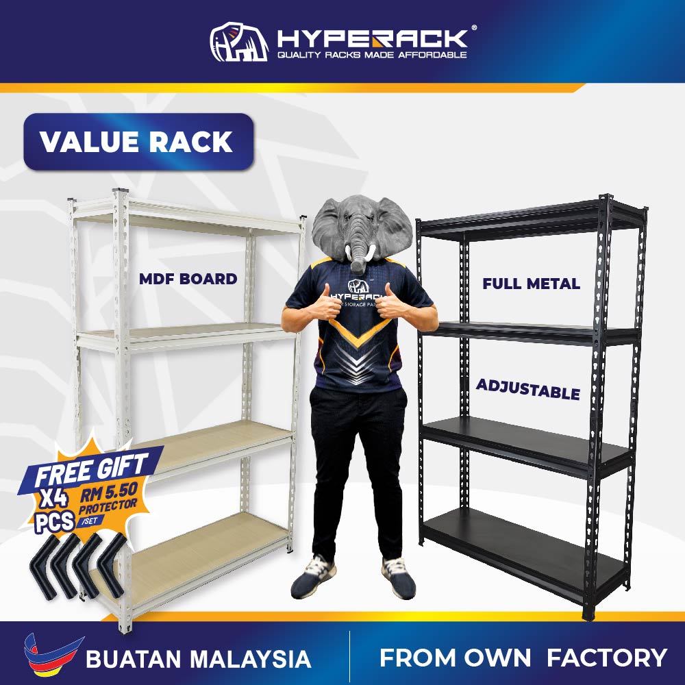 HYPERACK TM️ Value Rack Boltless Rack 4 Levels Kitchen Rack Rak Dapur ...