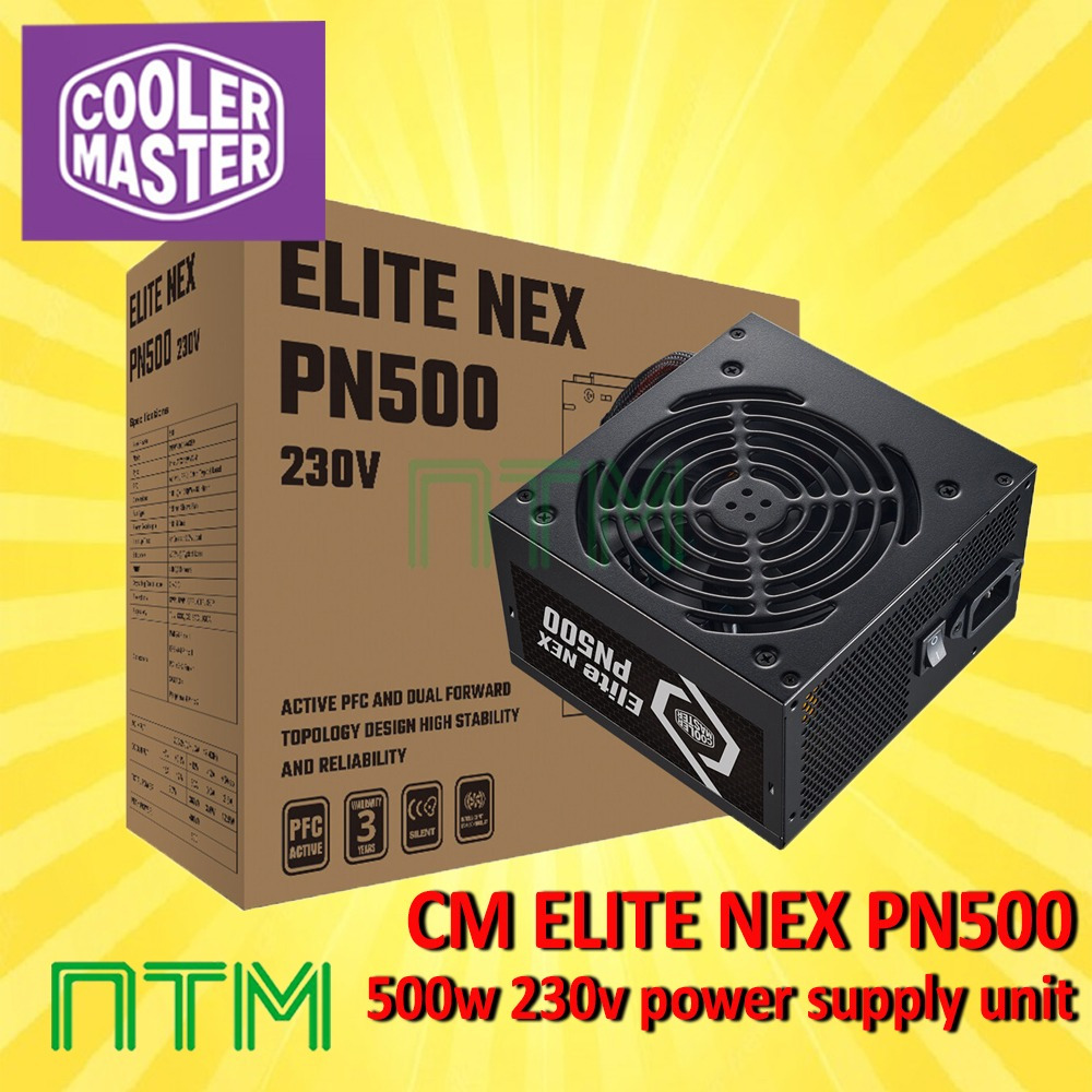 COOLER MASTER ELITE NEX PN500 (non-modular) 500Watt 500w Active PFC ATX ...