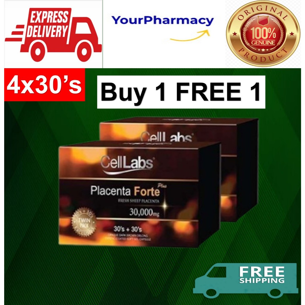 CELLLABS PLACENTA FORTE PLUS SHEEP PLACENTA 30000MG CAPSULE (30S + 30S ...