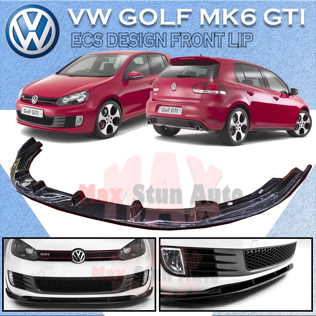 VOLKSWAGEN GOLF MK 6 GTI ECS DESIGN FRONT LIP GTI SKIRT LIP BUMBER LIP ...