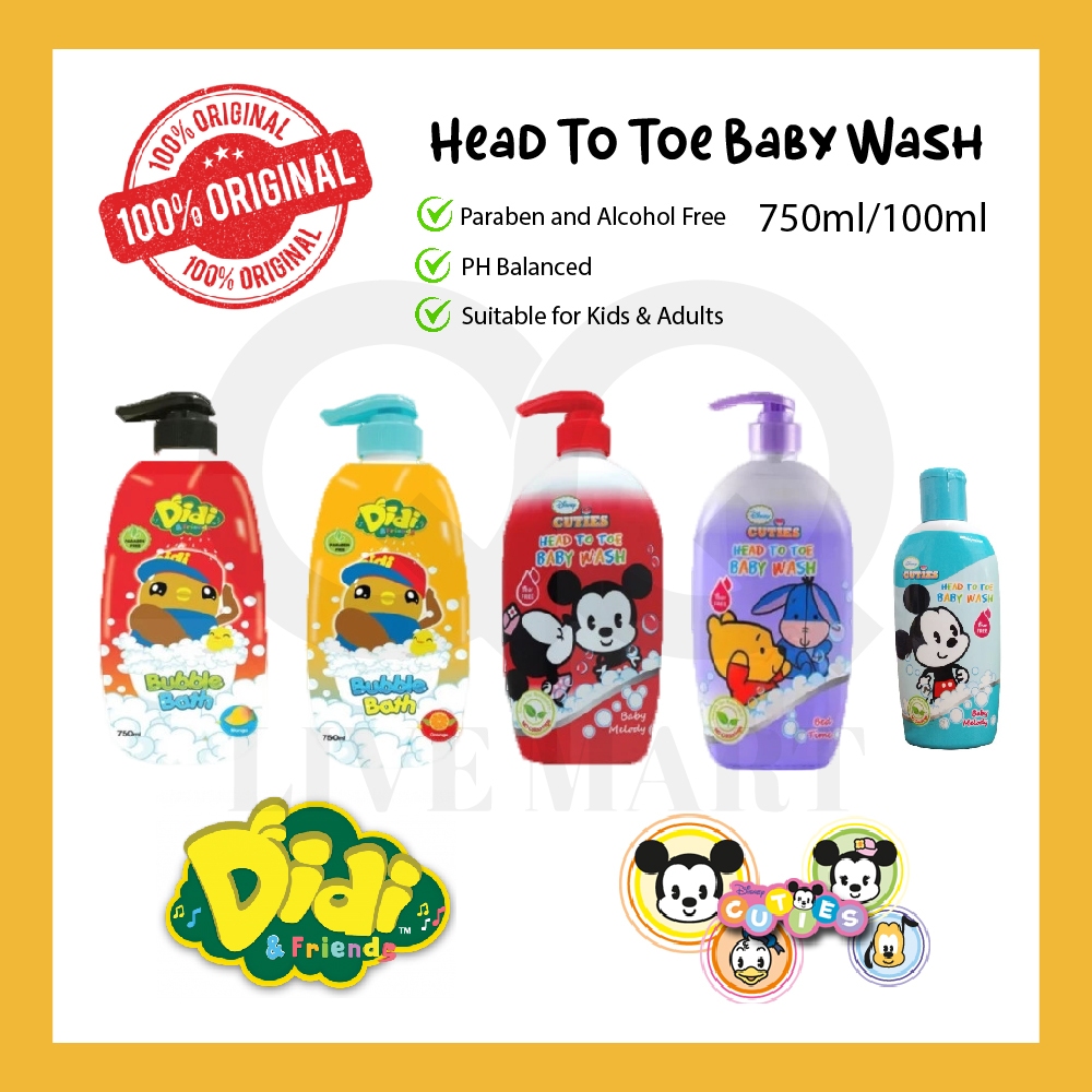 Head to Toe Baby Wash 750ml Baby Shampoo Disney Cuties Didi and Friends ...