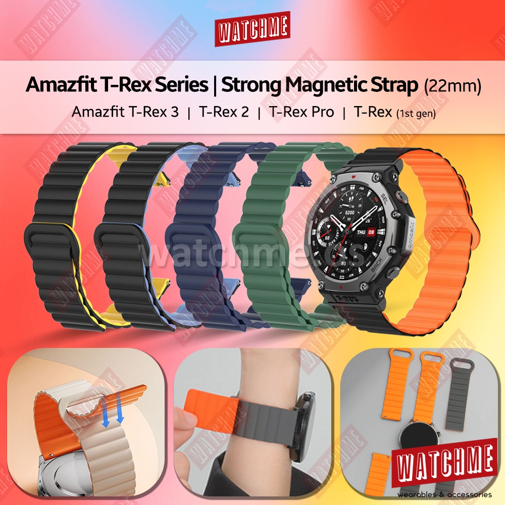 Amazfit T-Rex 3, T-Rex 2, T-Rex Pro Strap, Strong Magnetic Clasp 22mm ...