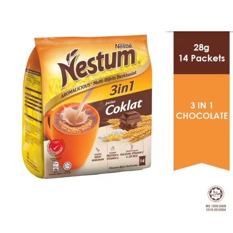 Nestle Nestum 3 in 1 Chocolate (28g x 14's) | Shopee Singapore