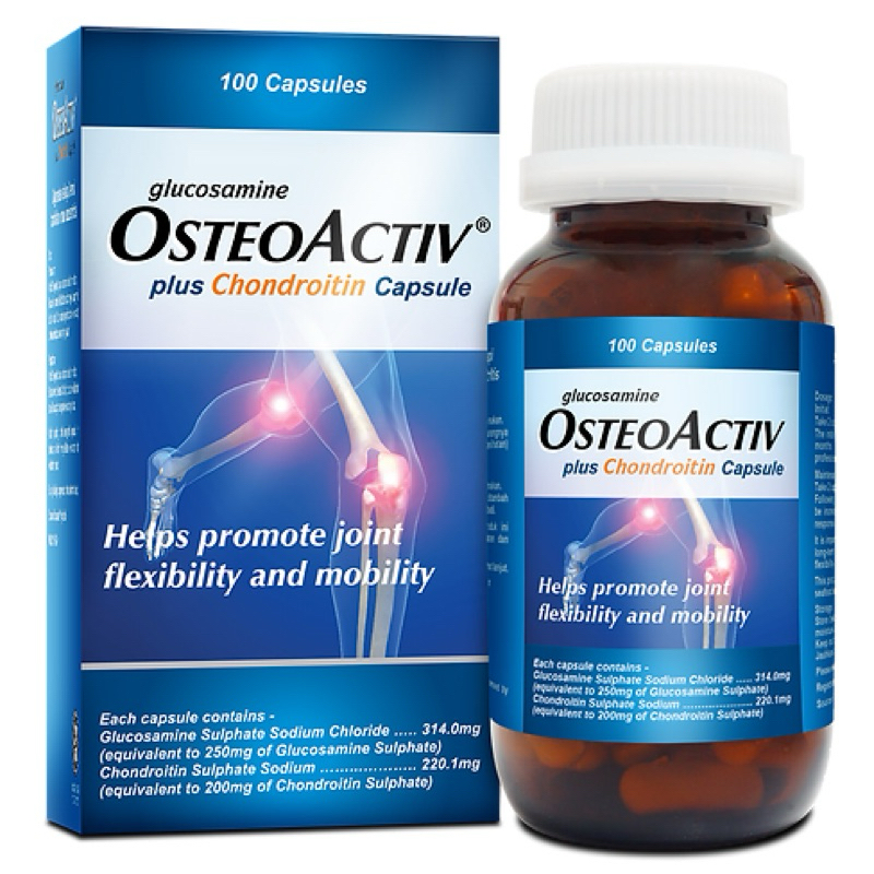 OsteoActiv Glucosamine Plus Chondroitin (100 Caps) | Shopee Singapore