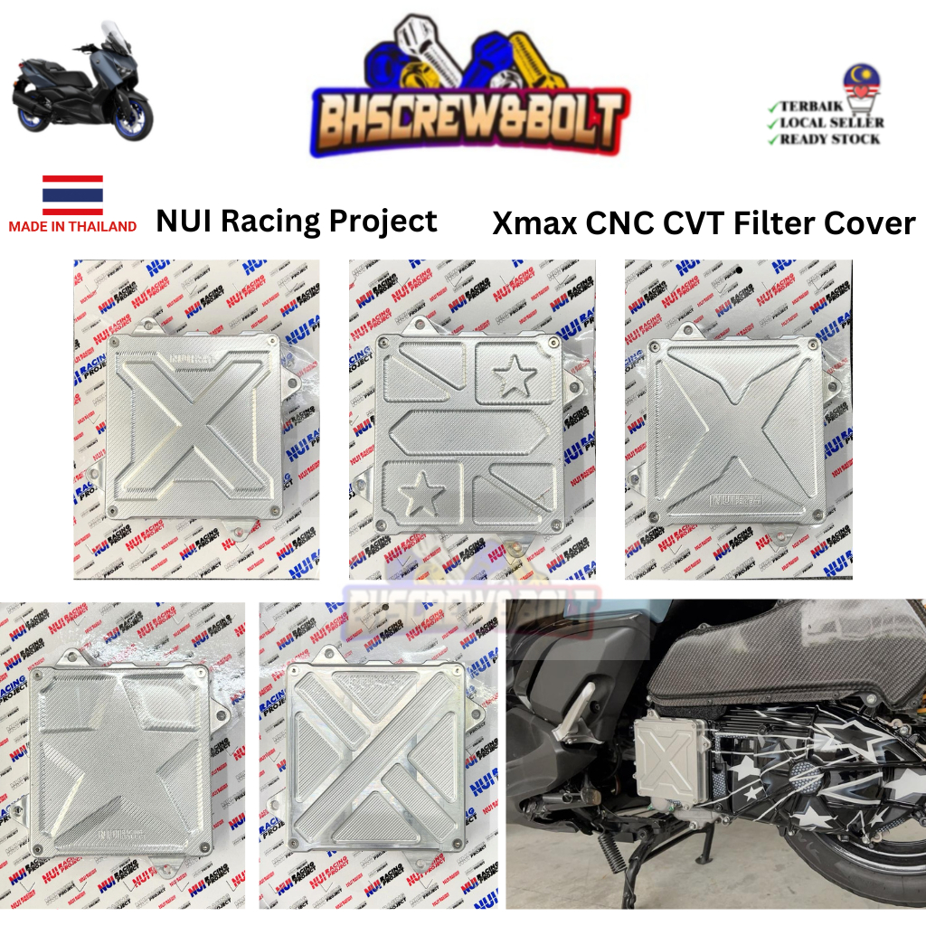 NUI Racing Xmax CVT Filter Cover Crankcase CNC Xmax Pulley Cover Made ...