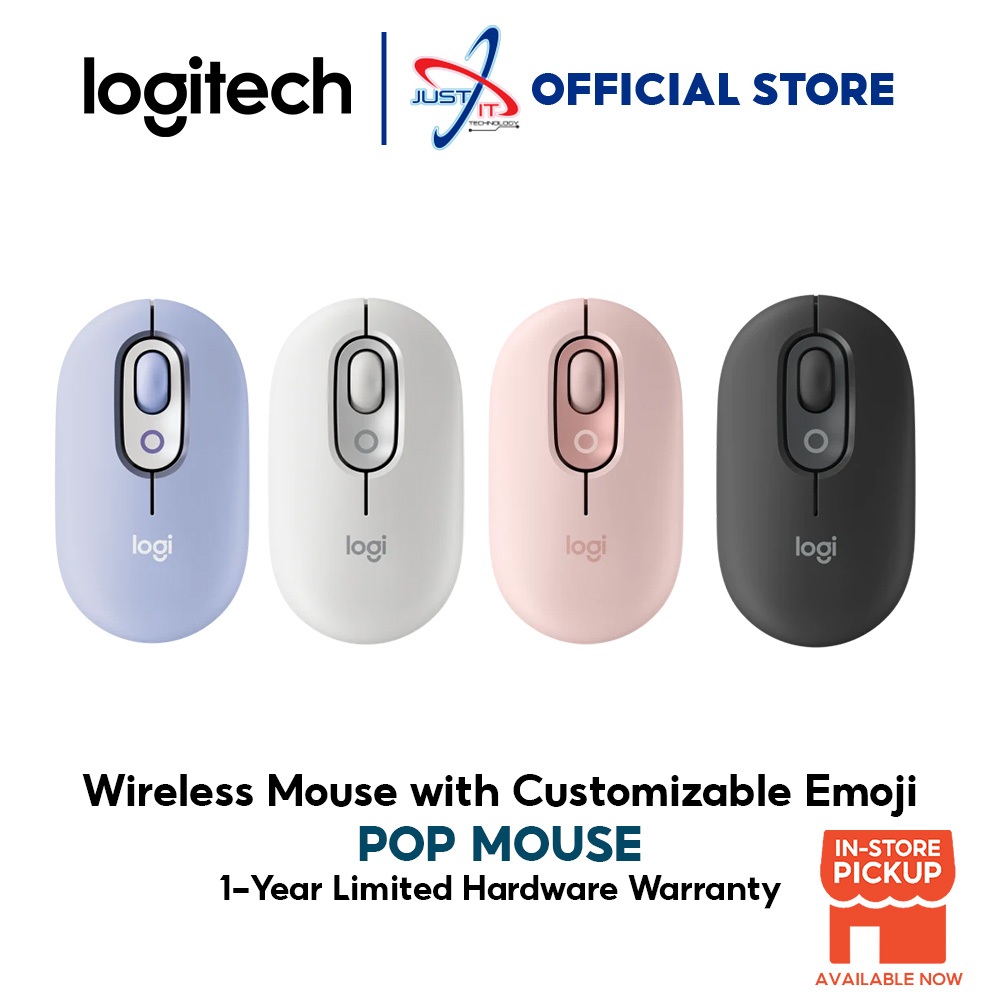 LOGITECH POP MOUSE WIRELESS MOUSE WITH CUSTOMIZABLE EMOJI | Shopee ...
