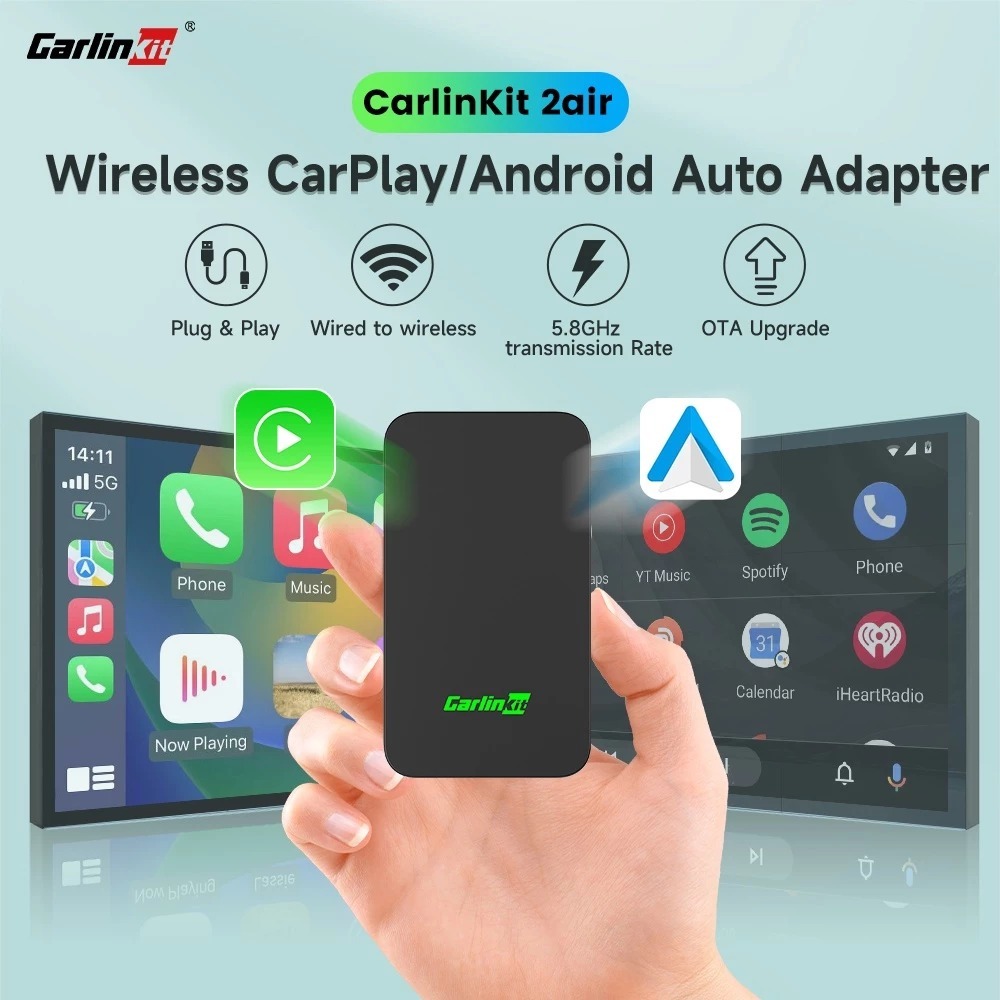 CarlinKit 5.0 2Air Wireless Android Auto Box Portable CarPlay Wireless Dongle for Car Radio with ...