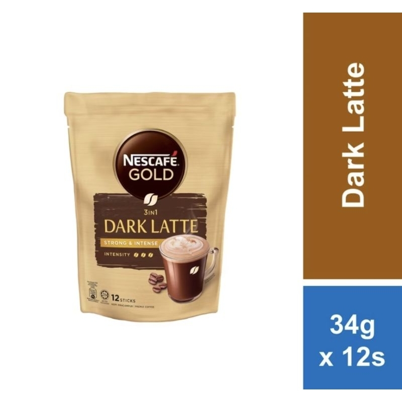 Nescafe Gold Dark Latte (34g x 12s) | Shopee Singapore