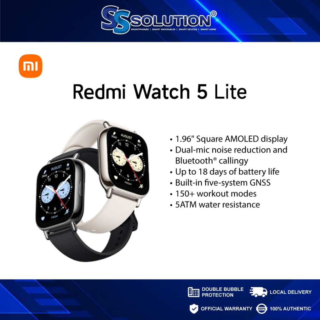 Redmi Watch 5 Lite I 1.96" AMOLED display I Up to 18 days battery I ...