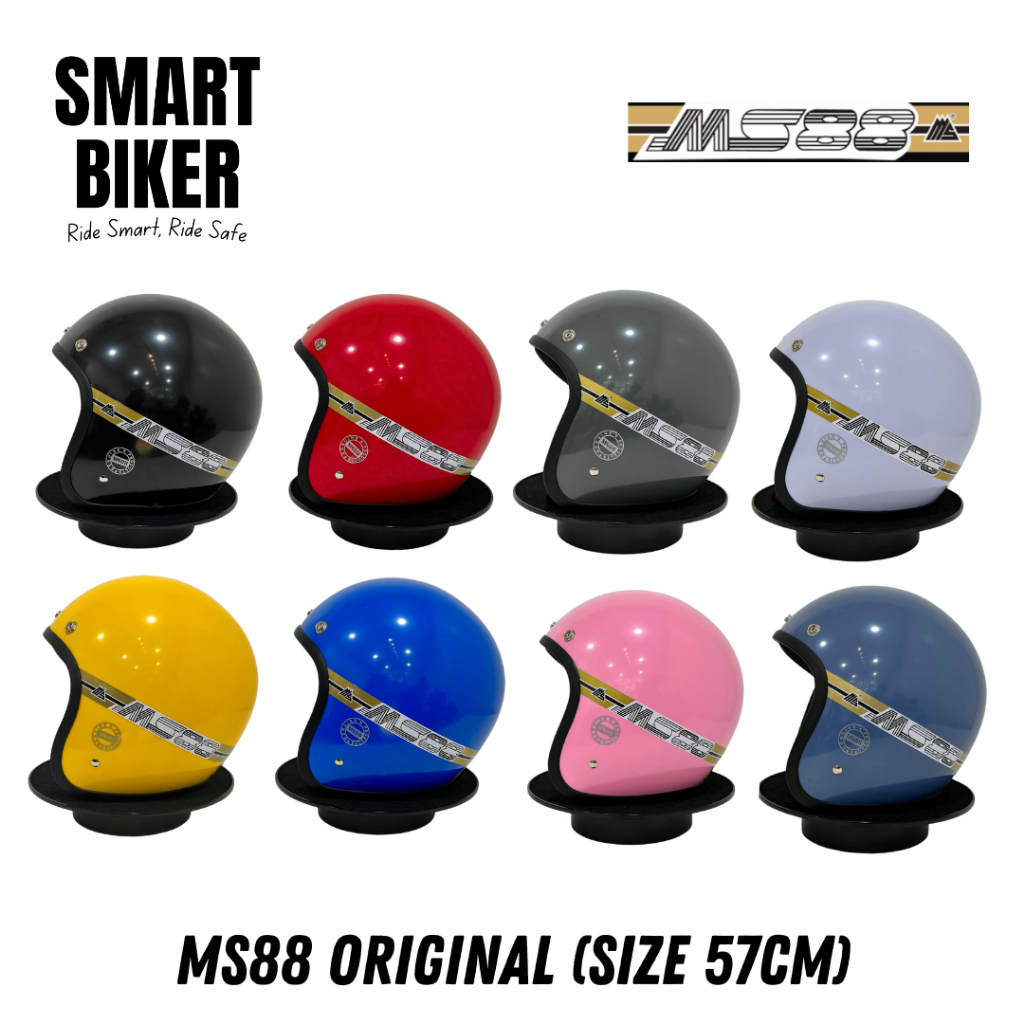 Helmet MS88 with SIRIM Topi Motor Motorcycle For Rider (Size 57 cm ...