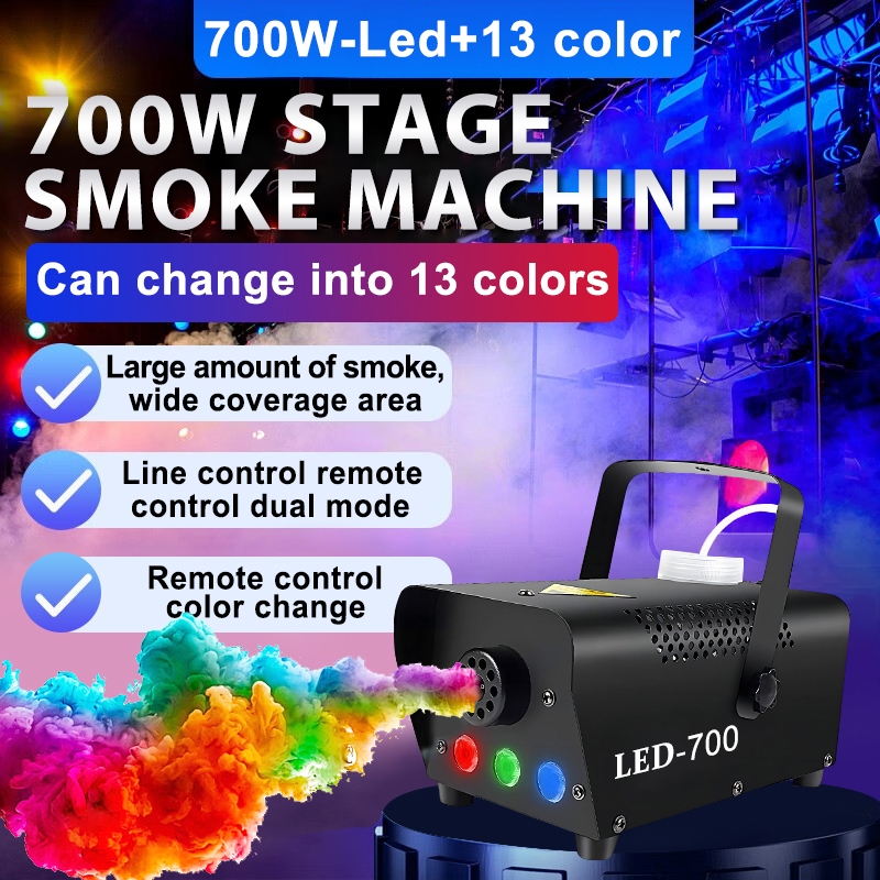 700W Smoke Fog Machine Stage Fogger RGB LED Wireless Remote Control ...