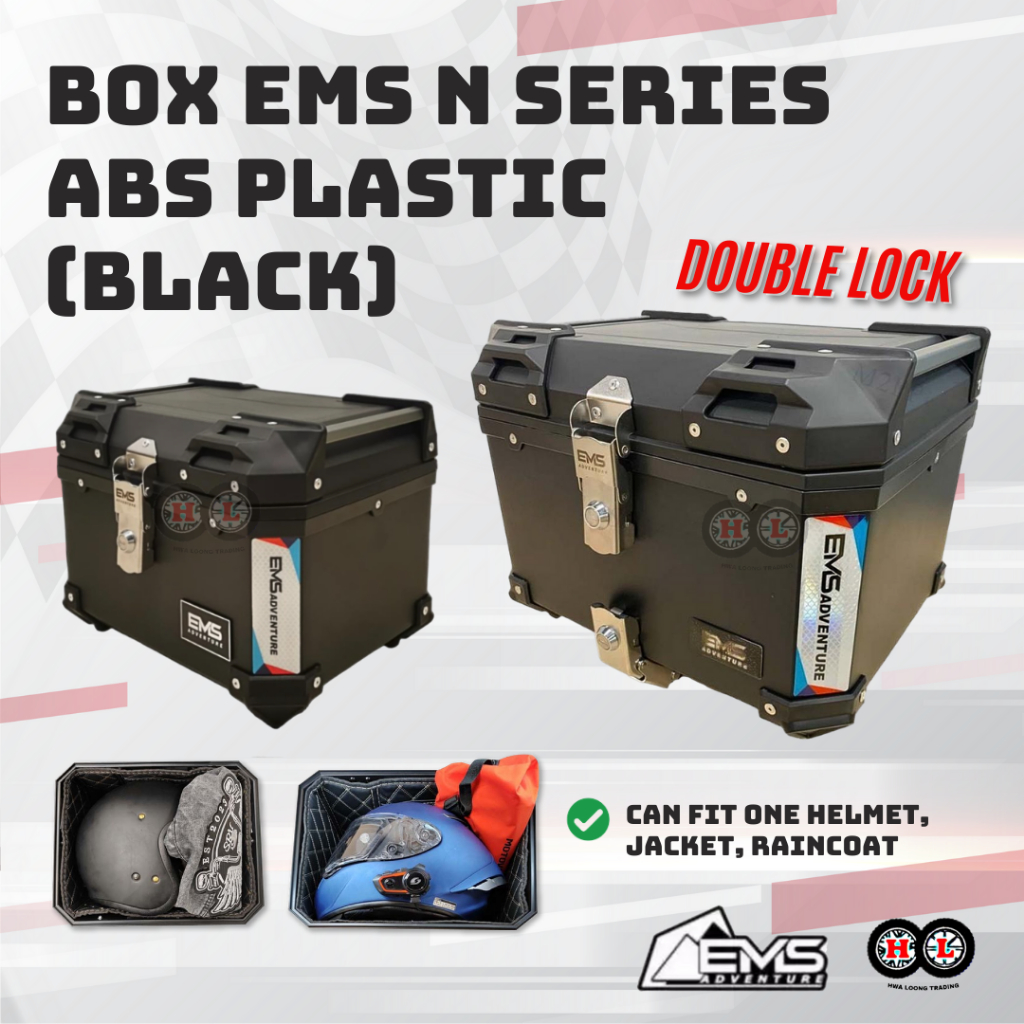 EMS TOP BOX N SERIES ABS PLASTIC 35 45 55 LITER MOTORCYCLE BOX ...