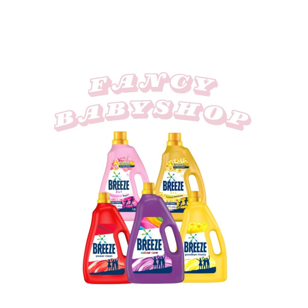 Breeze Detergent Liquid 3.6Kg Power Clean (red)/Colour Care (purple ...