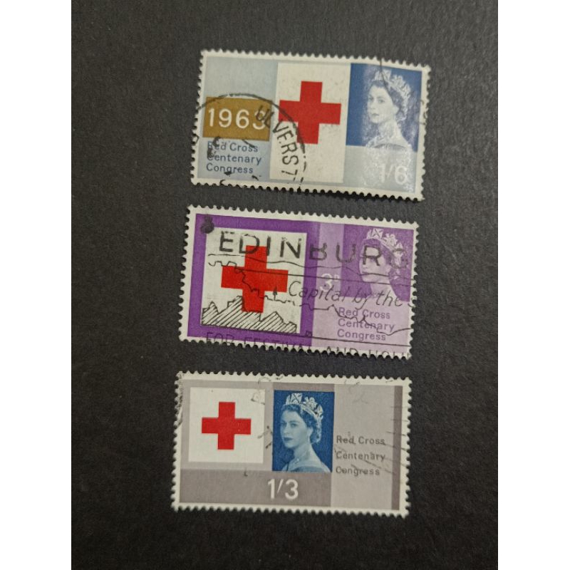 S05 Great Britain 1963 Red Cross stamps complete set of 3v used ...