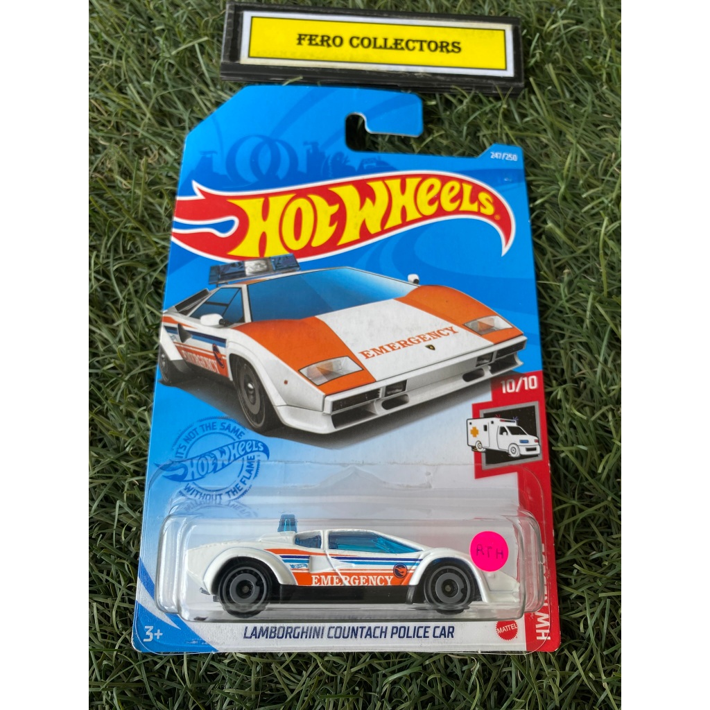 Hot Wheels RTH LAMBORGHINI COUNTACH POLICE CAR | Shopee Singapore