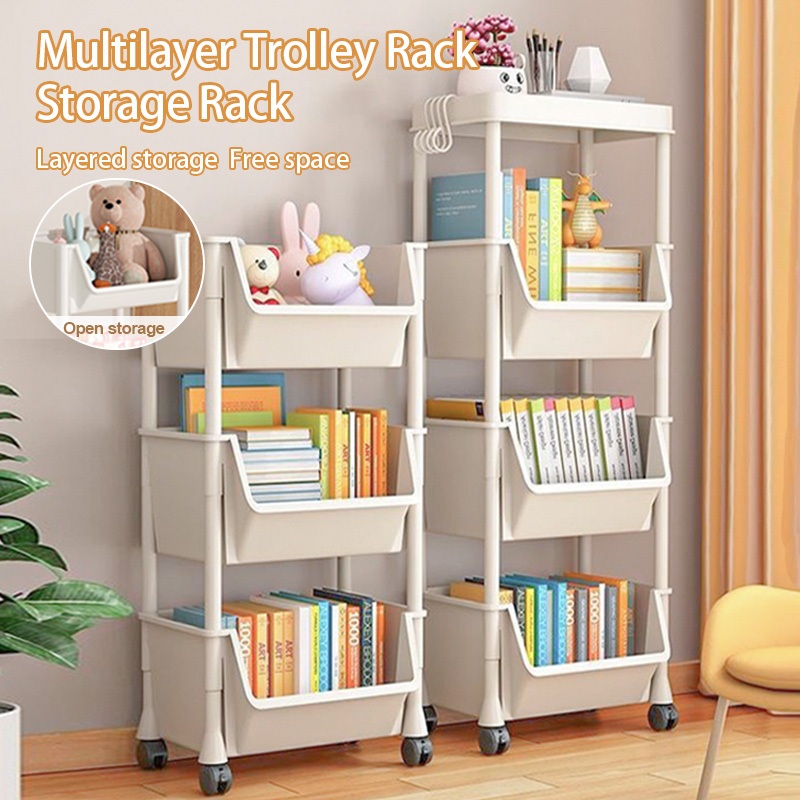 3 Tier Trolley Living Room Kitchen 2 Tier Trolley Storage Rack Shelf ...