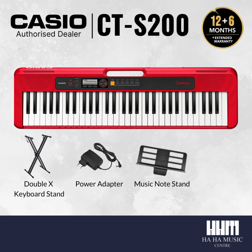 Casio CT-S200 Casiotone 61-Keys Keyboard with Keyboard Stand (CT-S200 ...