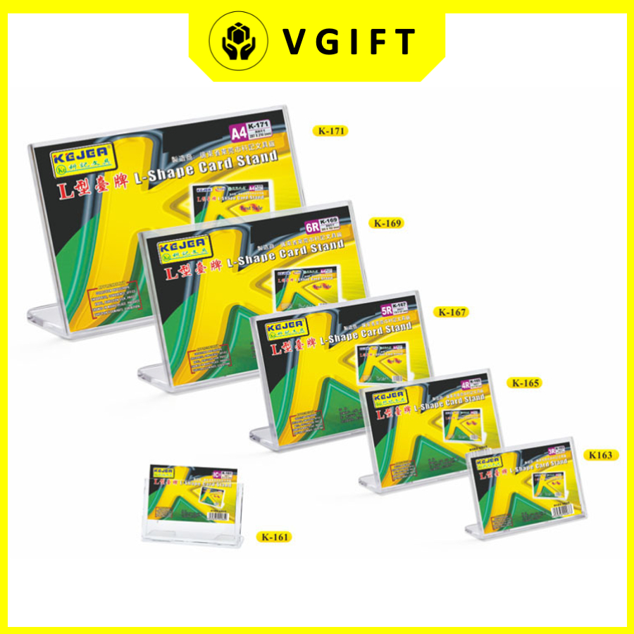 Acrylic L-Shaped Display Stand L Shape A4 / 3R / 4R / 5R / 6R / Name ...
