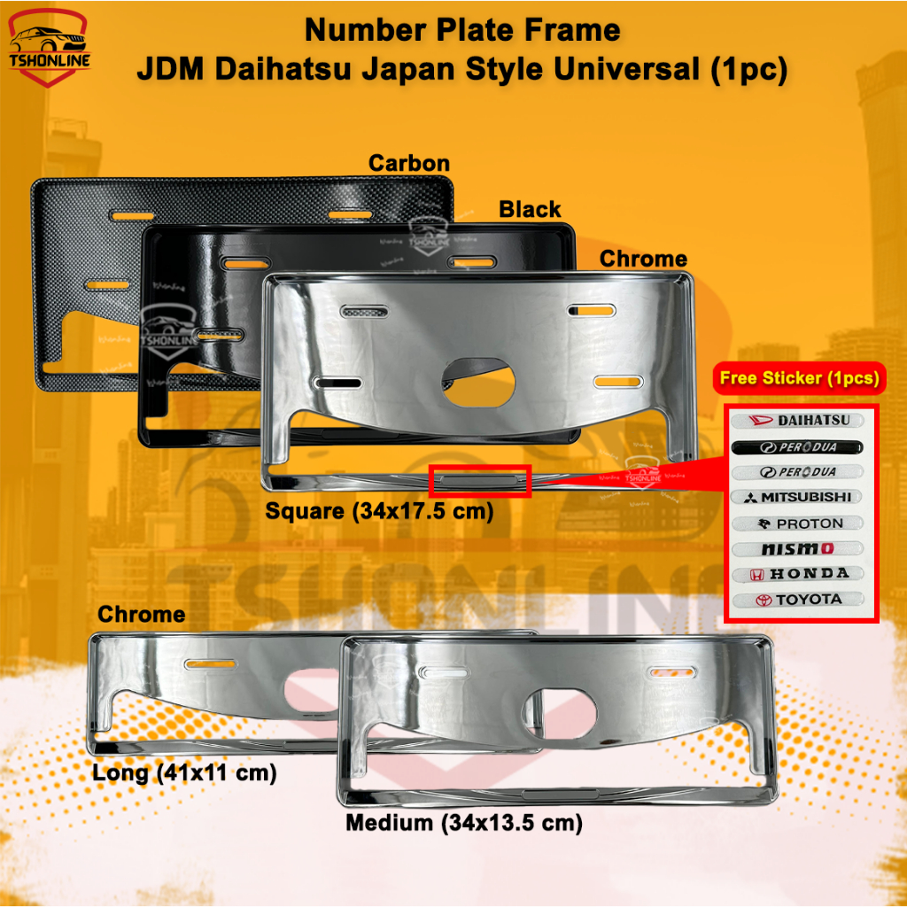 Number Plate Frame JDM Daihatsu Japan Style Universal Car Number Plate ...