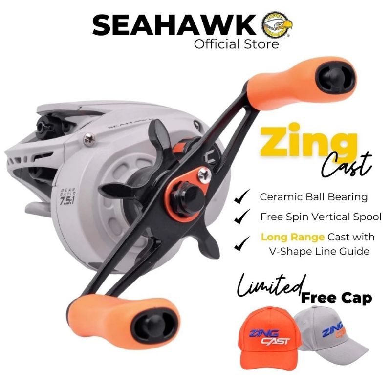 SEAHAWK ZING CAST 103HSL FISHING REEL | Shopee Singapore