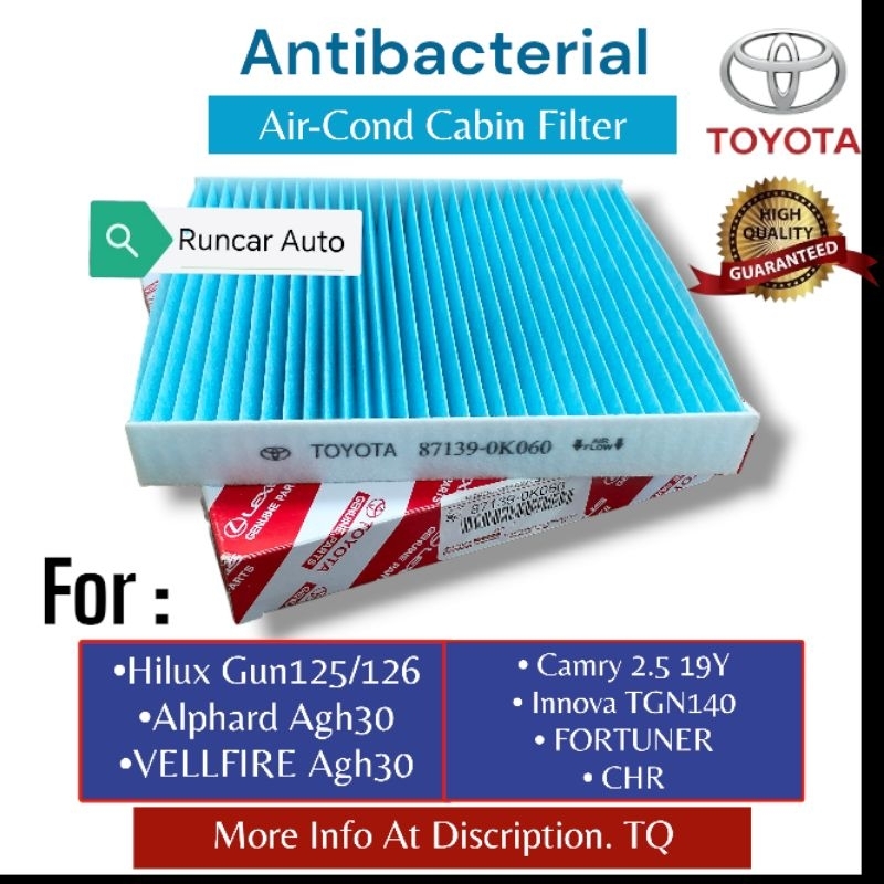 Toyota Air-Cond Cabin Filter Hilux Revo GUN125 GUN126/Alphard 2.5 ...