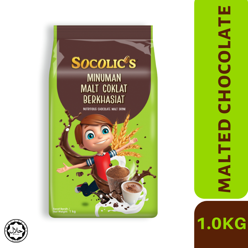 SOCOLIC'S Chocolate Malt Drink 1KG + (Minuman Malt Coklat Berkhasiat ...