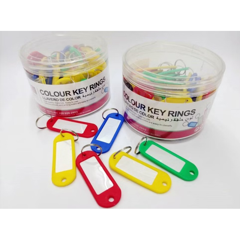 Dingli Mix Color Key Tag / Colour Key Ring With ID Label 50pcs Per Box ...