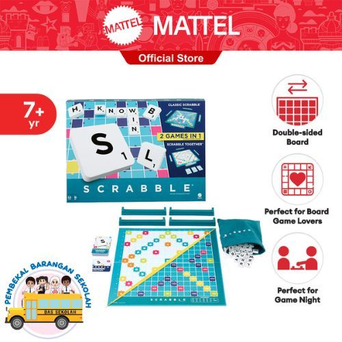 Scrabble Board English Word Game Scrabble English Y9592/HWD43 | Shopee ...