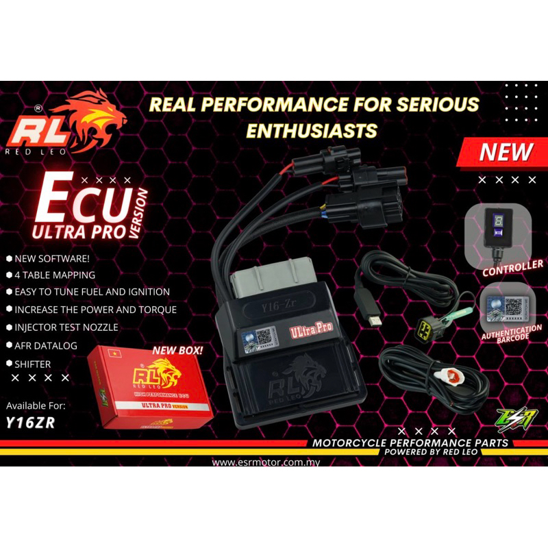 NEW RED LEO ULTRA PRO ECU FOR Y16ZR,Y15ZR,RSX,RS150,LC V8 FI,LAGENDA FI ...